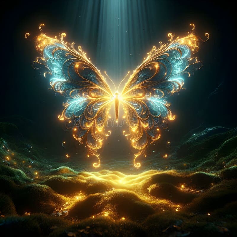 Celestial Butterfly. stock illustration. Illustration of science ...