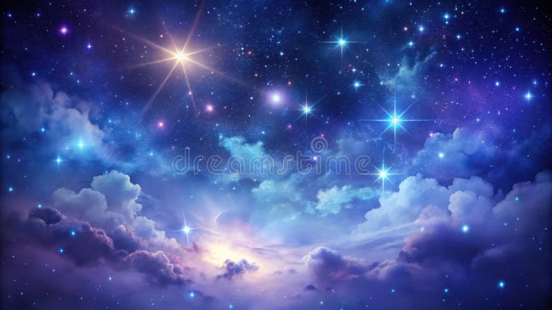 Celestial Canvas a Dreamlike Nightscape of Shimmering Stars and Soft ...