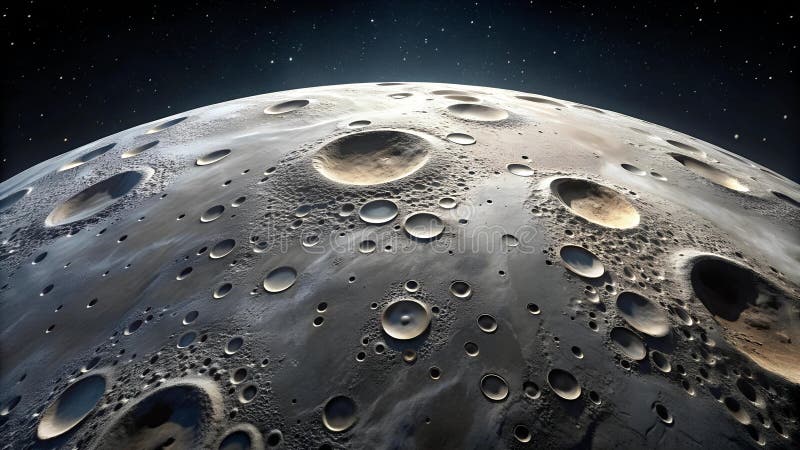 Celestial Canvas a Symphony of Lunar Craters in the Cosmic Void ...