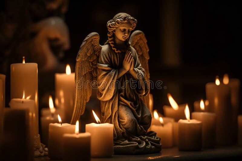 Celestial Caress: a Close-Up of Angelic Wings Stock Illustration ...