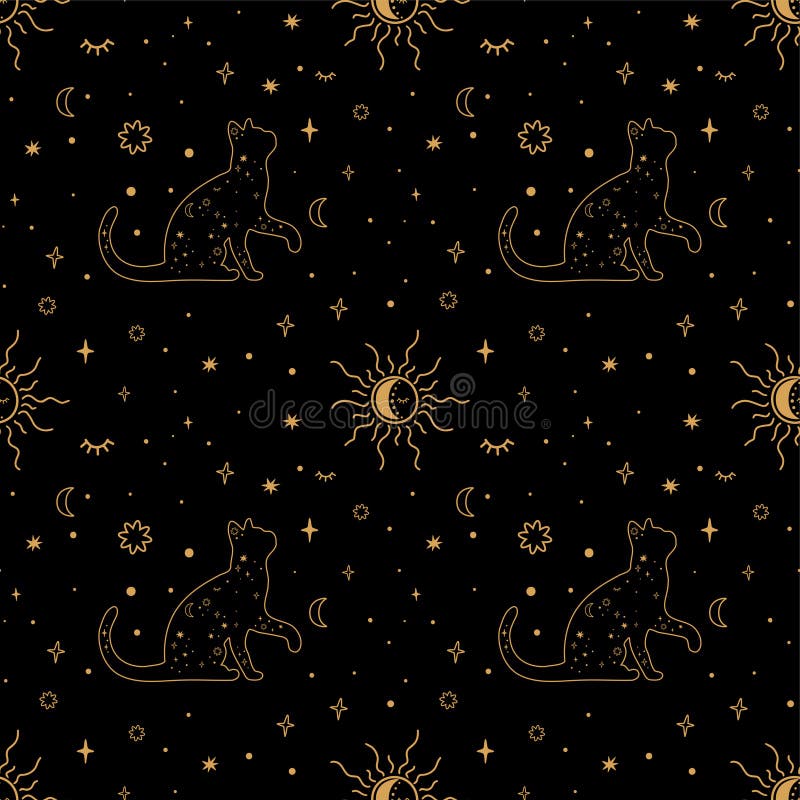 Boho Celestial Wallpaper Seamless Stock Illustrations – 1,517 Boho ...
