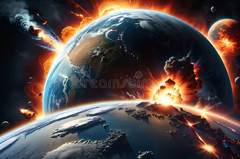 Celestial Catastrophe: Planet Earth Captured in the Exact Moment of a ...