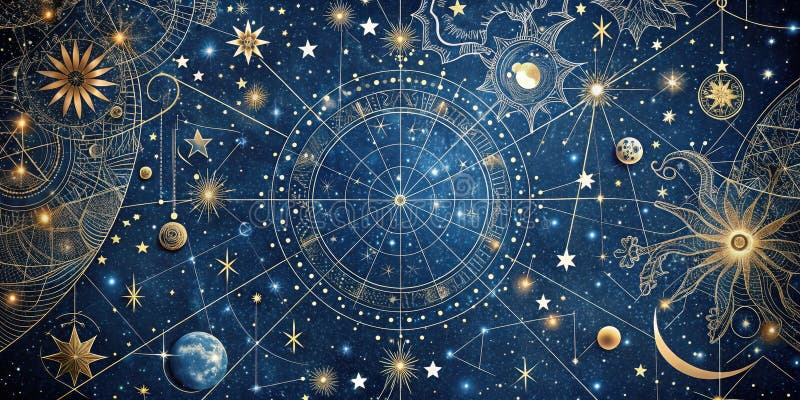Celestial Chart a Mystical Tapestry of Stars, Constellations, and ...