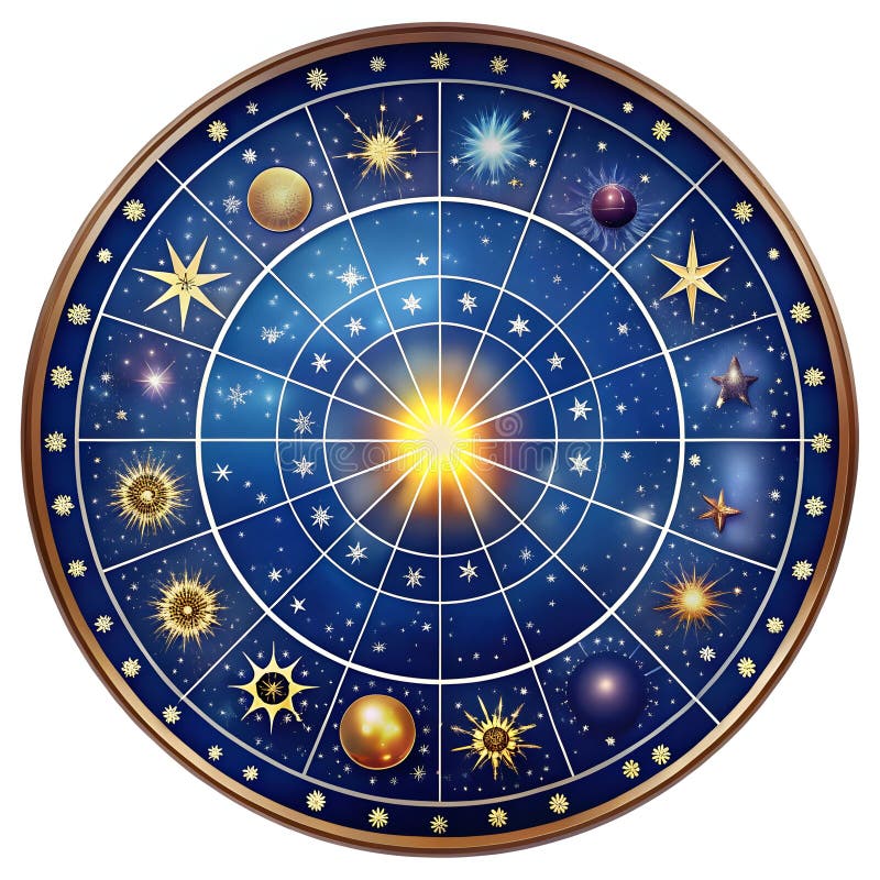 Celestial Chart with Zodiac Signs and Stars Isolated on White ...