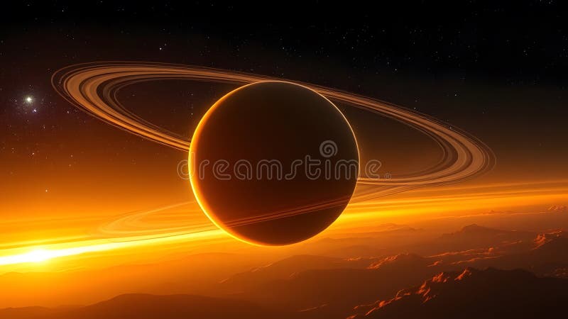 Celestial Choreography Planetary Alignment in Glowing Orbits Stock ...