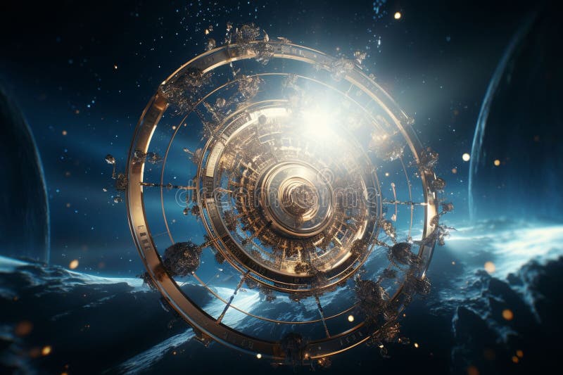 Celestial Clockwork Orchestrating a Mesmerizing Stock Illustration ...