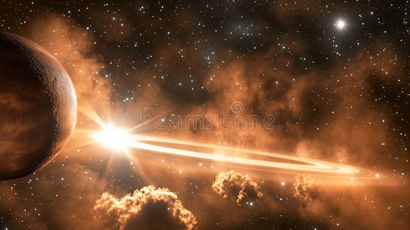 Celestial Clouds in Galaxy. Stock Illustration - Illustration of ...
