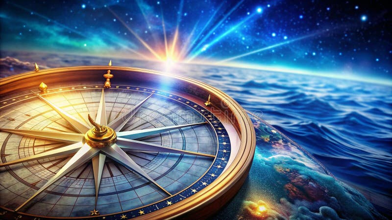 Celestial Compass: Guiding Lights of the Sea AI Generated Stock ...