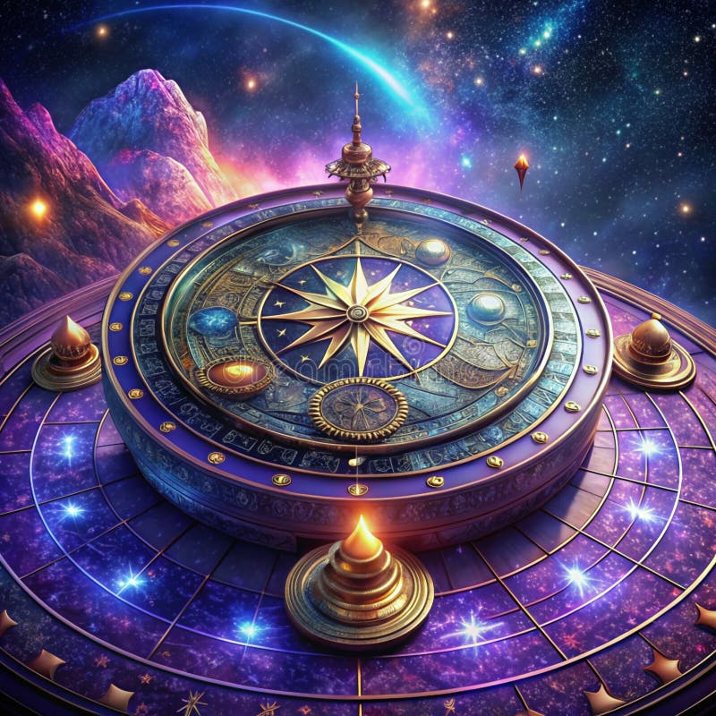 Celestial Compass in a Starry Galaxy Stock Photo - Image of astronomy ...
