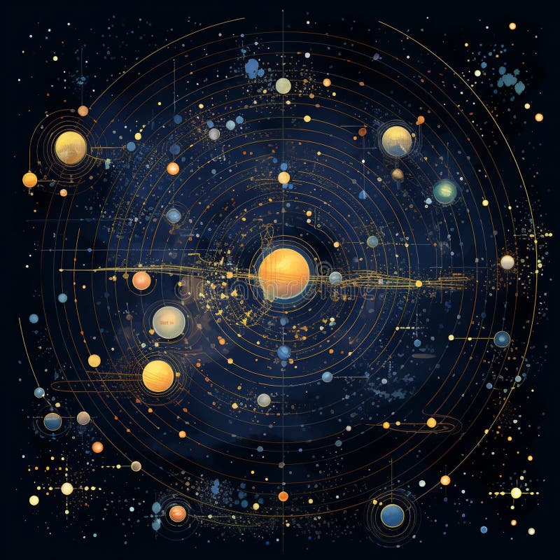 Celestial Constellations: Mapping the Secrets of the Universe Stock ...