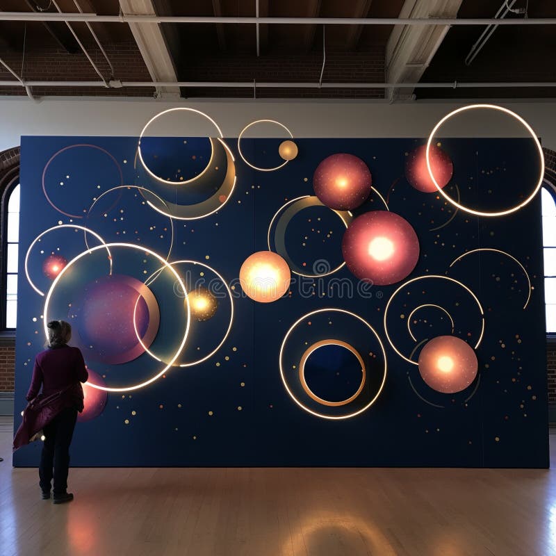 Celestial Convergence: Celestial Bodies Aligned in a Celestial Dance Stock Illustration ...