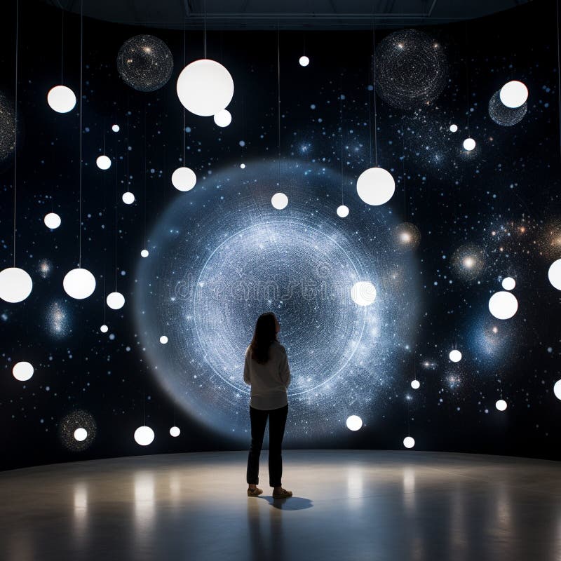 Celestial Convergence: Celestial Bodies Aligned in a Celestial Dance Stock Illustration ...