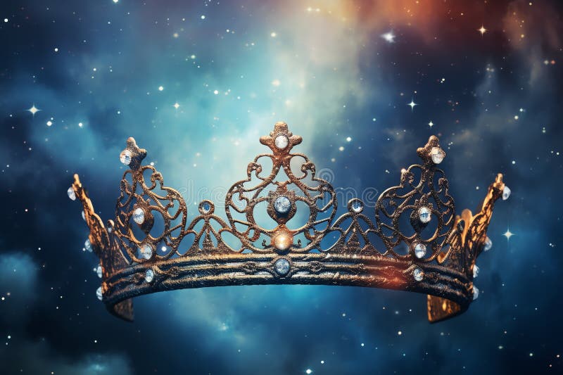 Celestial Crown Fantasy Sky Night Gazing Stock Illustration ...