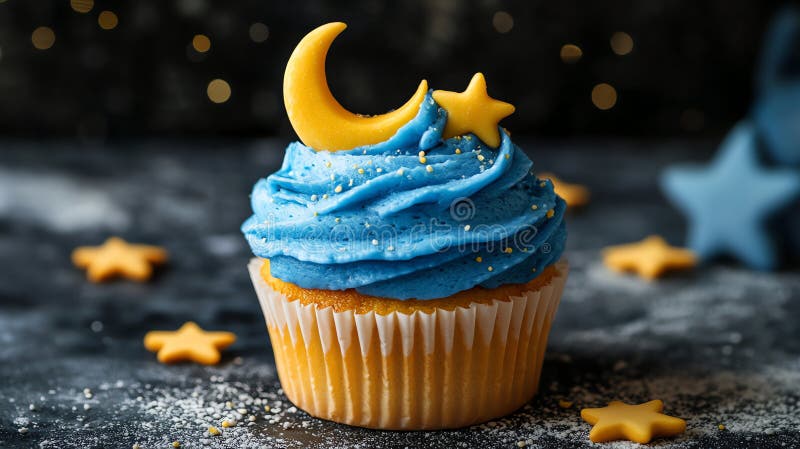 Cupcake with star frosting stock photo. Image of fancy - 35214520