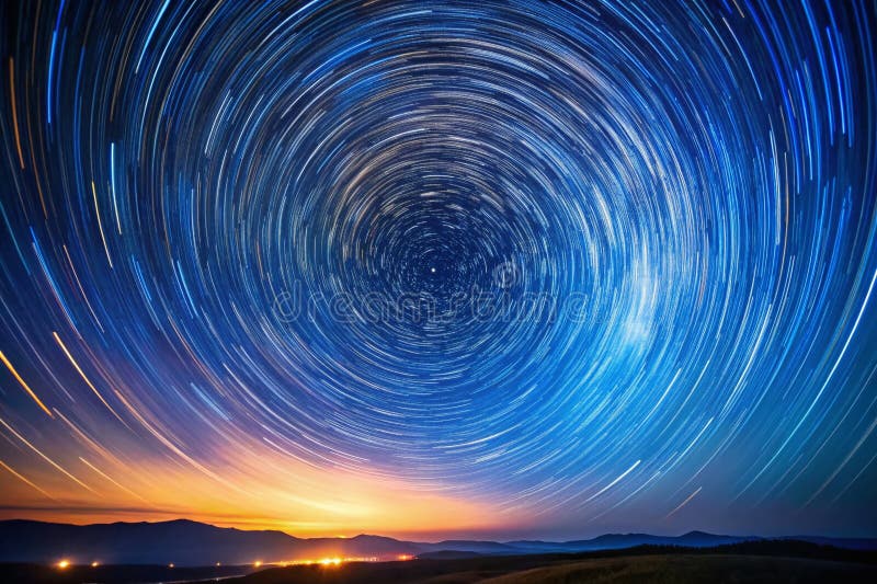 Celestial Dance a Minimalist Exploration of Starry Night Sky Rotation ...