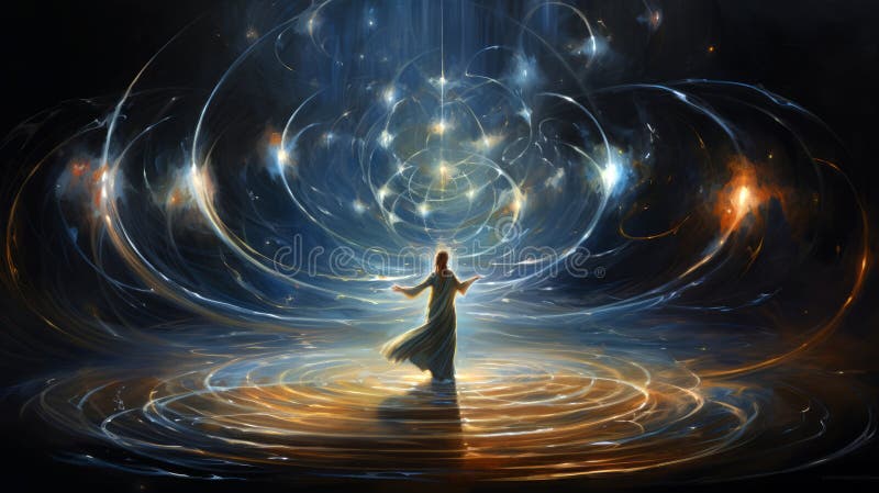 Celestial Dancer Orchestrating the Stars Stock Illustration ... Celestial Dancer Orchestrating the Stars Stock Illustration ...