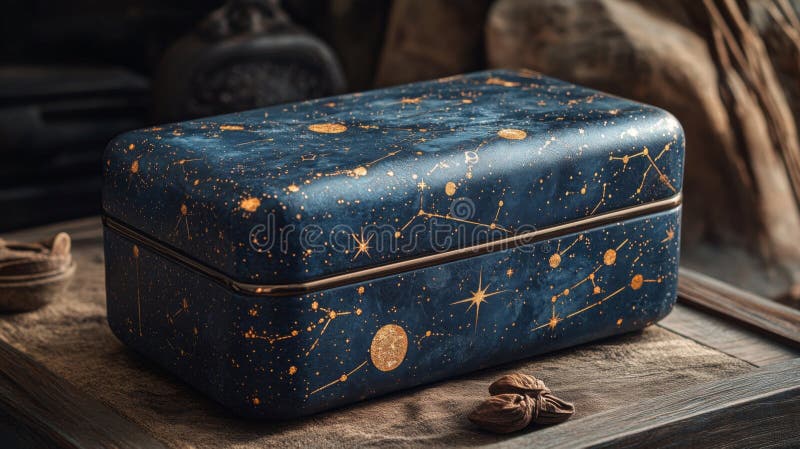 Celestial Decor Box Night Sky Design Decor Stock Illustration ...