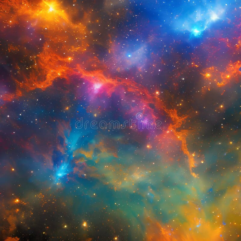 A Celestial Digital Texture with a Cosmic Explosion of Colors and ...