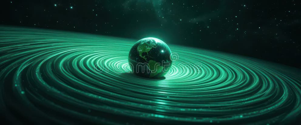 Celestial Distortion Earth S Gravity Bends Spacetime Implied Gravity ...