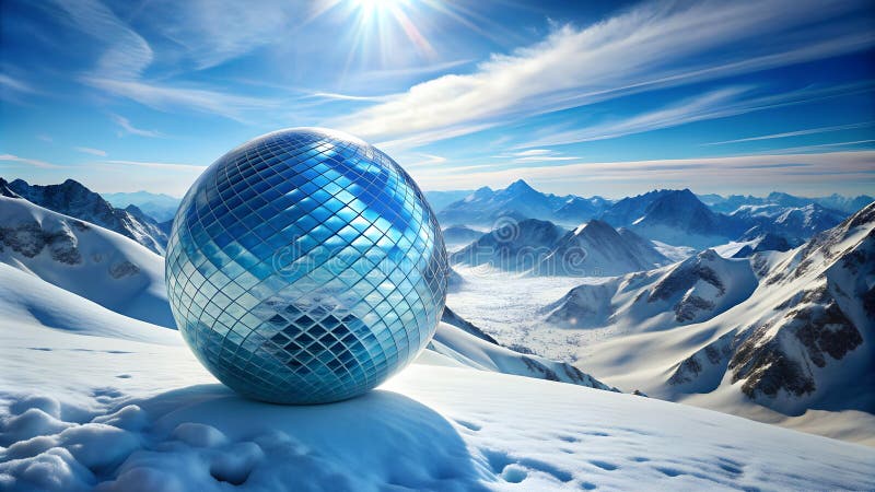 Celestial Dither: a Symphony of Blue and Winter Generative AI Stock ...