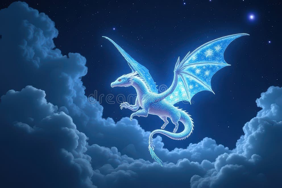 Celestial Dragon Dreamscape Stock Illustration - Illustration of ...