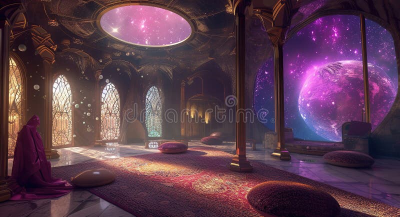 Celestial Dream Chamber, Fantasy Background, Generative AI Stock ...