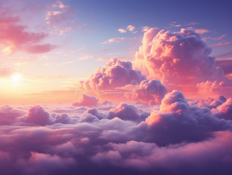 Celestial Dreams: Dreamy Sky-Themed PowerPoint Background Stock ...