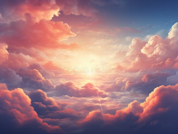 Celestial Dreams: Dreamy Sky-Themed PowerPoint Background Stock ...