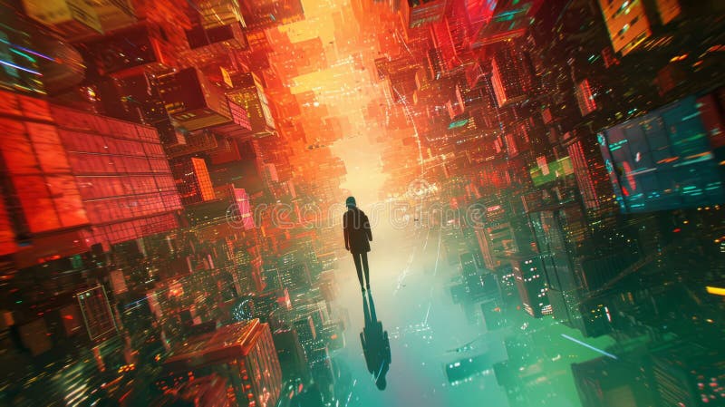 People Flying in the Sky with Cloud Background. Stock Image - Image of ...