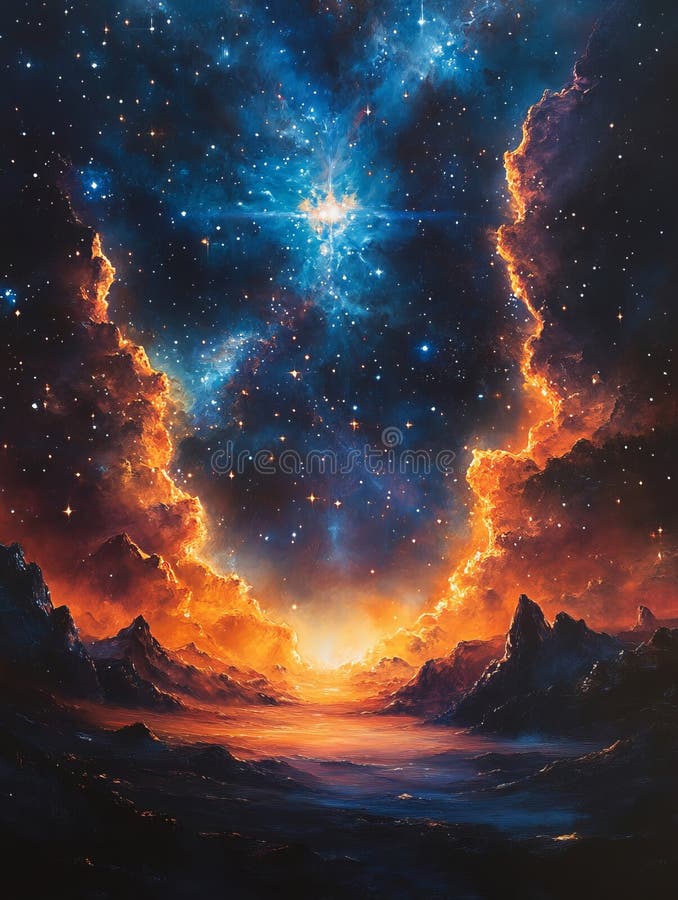 Celestial Dreamscape: the Infinite Sky Stock Illustration ...