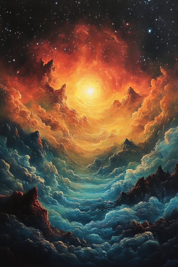 Celestial Dreamscape: the Infinite Sky Stock Illustration ...