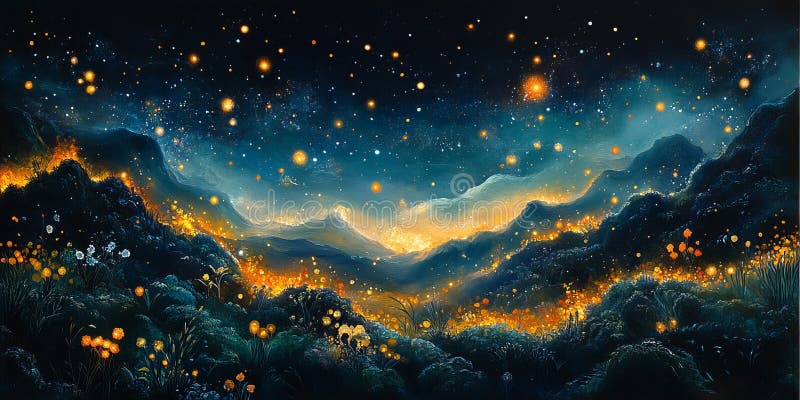 Celestial Dreamscape: the Infinite Sky Stock Illustration ...