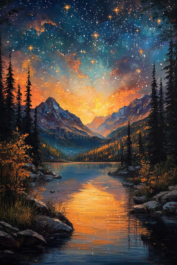 Celestial Dreamscape: the Infinite Sky Stock Illustration ...