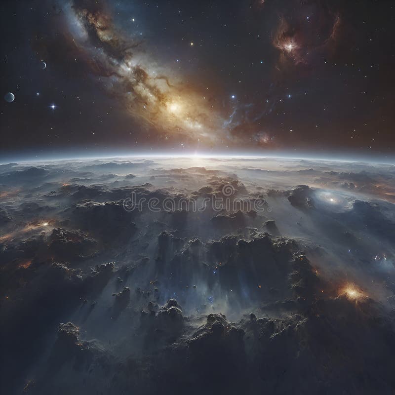 Celestial Dreamscape with Stars, Galaxies, and Nebulae. AI-Generated ...