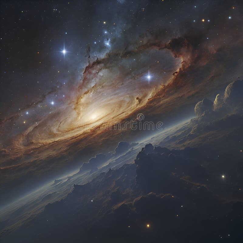 Celestial Dreamscape with Stars, Galaxies, and Nebulae. AI-Generated ...