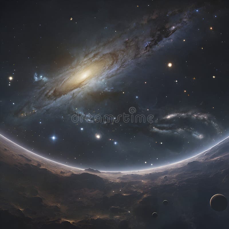 Celestial Dreamscape with Stars, Galaxies, and Nebulae. AI-Generated ...