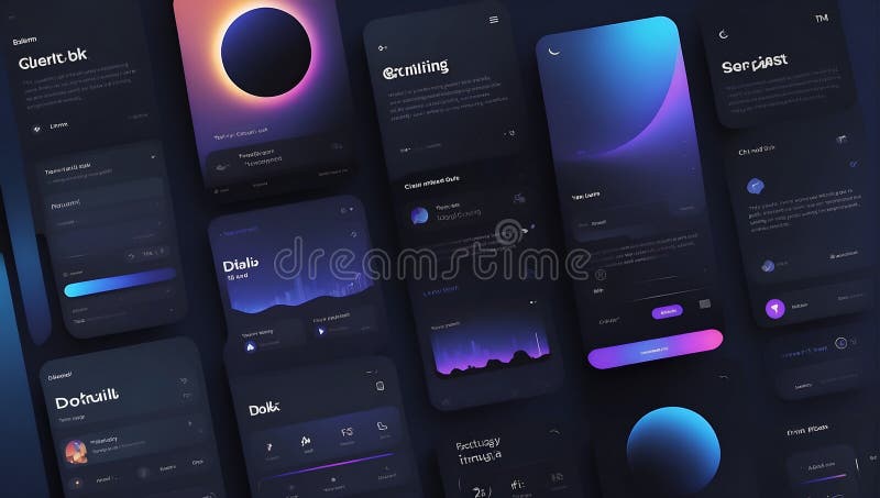 Celestial Eclipse: Enigmatic Dark Mode Design. AI Generate Stock ...