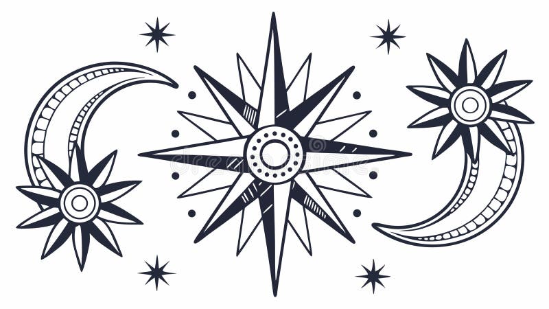 Celestial Elements Vector Set for Space and Astrology, Vector Design ...