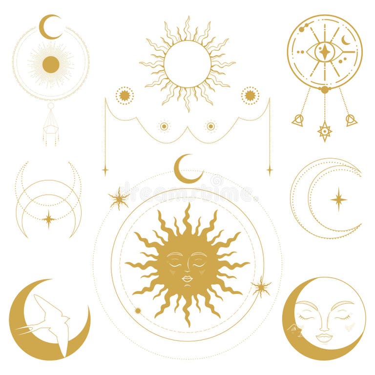 Celestial Magical Sacred Eye Emblem Stock Illustrations – 74 Celestial ...