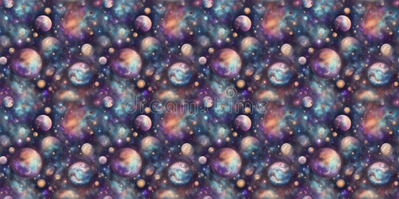 Celestial Fantasy Digital Art Cosmic Colors Seamless Patterns Repeating ...