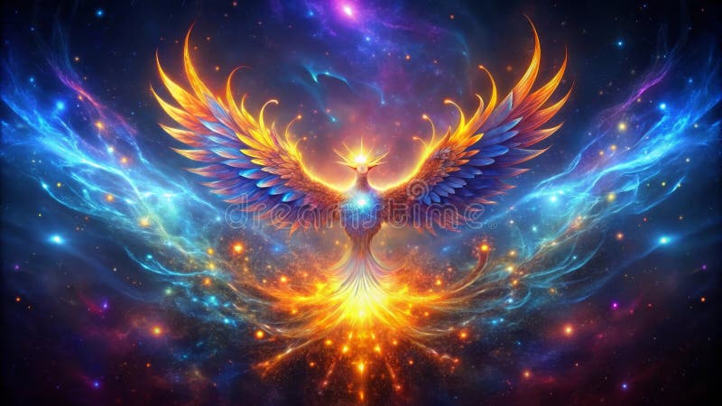 Celestial Firebird a Mythical Creature of Light and Cosmic Energy ...
