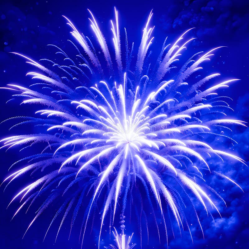 Celestial Fireworks in the Night Sky, Explosion Fire on Abstract ...