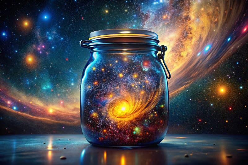 Celestial Galaxy in a Glass Jar a Stunning Visual Representation of the ...