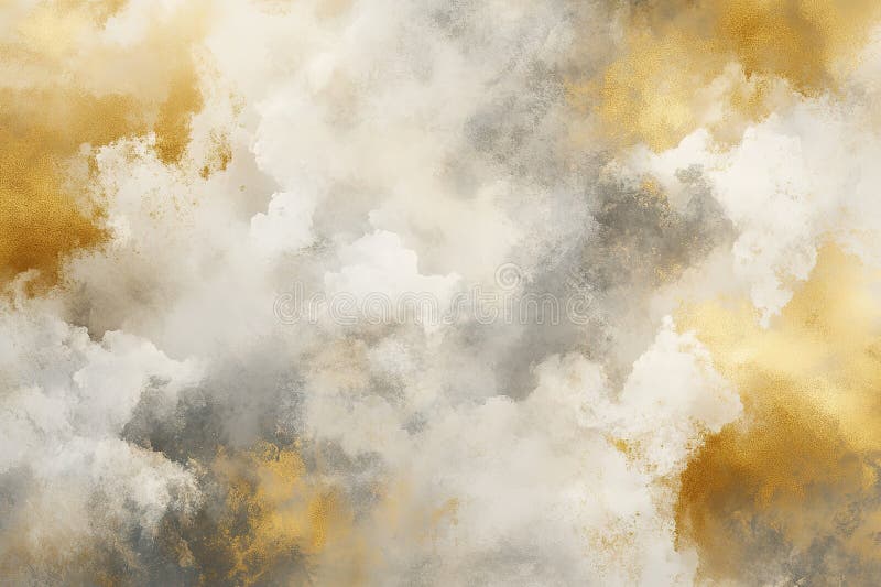 Celestial Gold & White Cloudscape: Abstract Luxury Background for ...