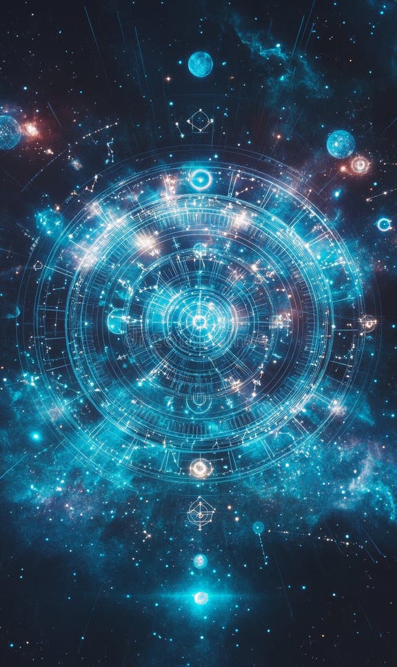 A Celestial Guide Featuring Star Patterns Against a Blue Backdrop Stock ...