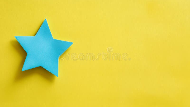 Celestial Harmony Azure Star Notes Dancing on a Bright Yellow ...