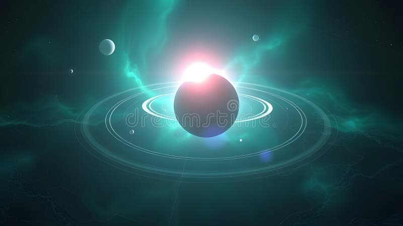 Celestial Harmony Enchanting Planetary Alignment in Glowing Orbits ...