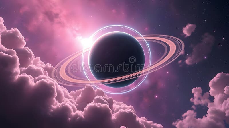 Celestial Harmony Planetary Alignment and Nebula Structures Stock ...