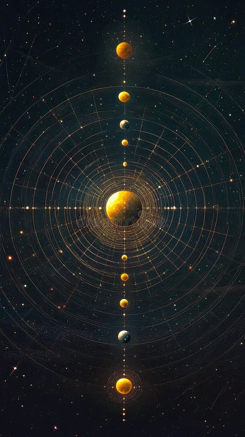 Stunning Alignment Planets Creating Celestial Spectacle Night Sky Stock ...