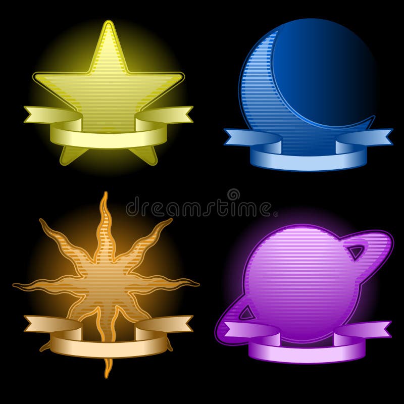 Celestial icons stock vector. Illustration of moon, icon - 7280027